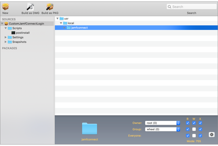 Composer でファイルと画像をパッケージ化する - Jamf Pro を使用して Jamf プラットフォームの製品を展開し、Mac コンピュータの接続、管理、および保護を行う | Jamf